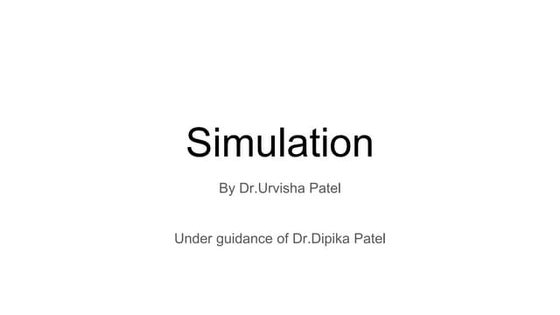 Introduction to Simulation in Health Care | PPT