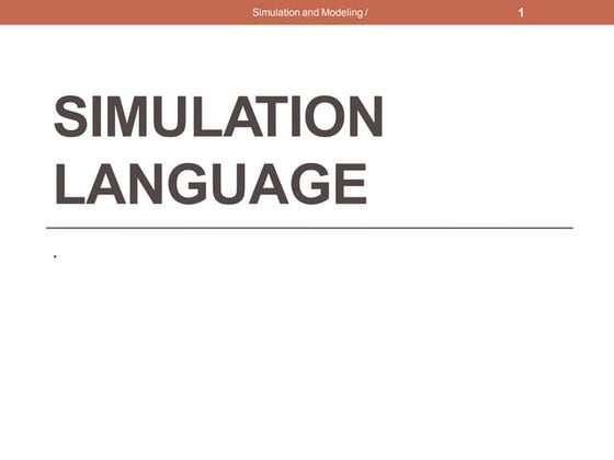 General purpose simulation System (GPSS) | PPT