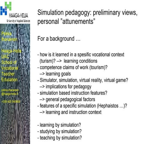 Simulation pedagogy | PPT