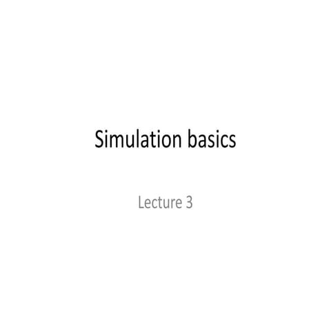 Simulation basics | PPT