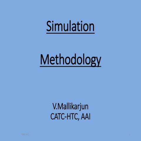 Simulation Methodology Pptx Computer Software And Applications