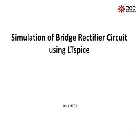 Simulation of bridge rectifier circuit | PDF