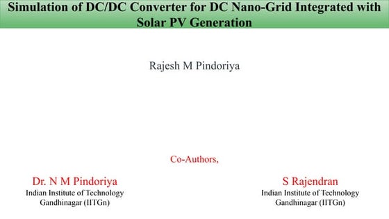 Solar Pv Model With Mppt P And O Method Pptx Computer Software And Applications Computing