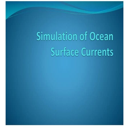 Simulation Of Ocean Surface Currents | PDF