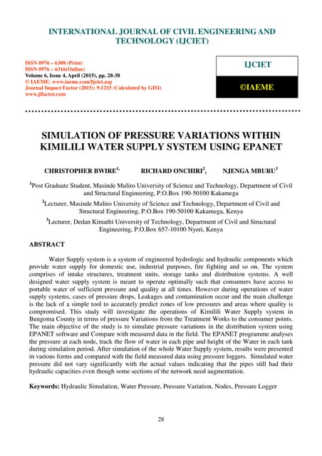Presentation - water distribution system | PPTX | Water Services | Home Utilities