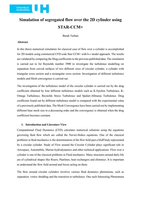 turbulence modelling for fluid flow.pptx | Physics | Science