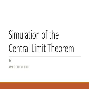 Simulation of the central limit theorem | PPSX
