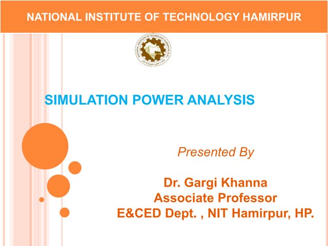 Simulation power analysis low power vlsi | PPT Simulation power analysis low power vlsi | PPT