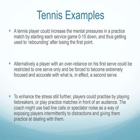 Simulation tennis examples | PPTX