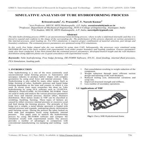 Simulative analysis of tube hydroforming process | PDF | Physics | Science