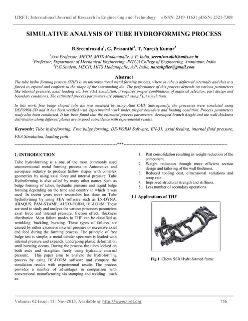 Tube Hydroforming of Thinwall CRES | PDF