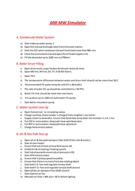 Boiler light up & loading | PPTX