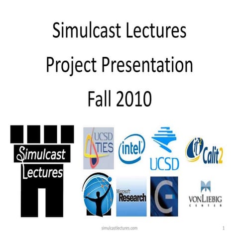Simulcast lectures fa10 | PPT