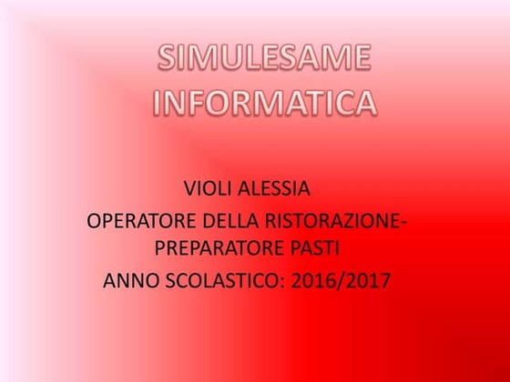 Esame di Informatica | PPTX