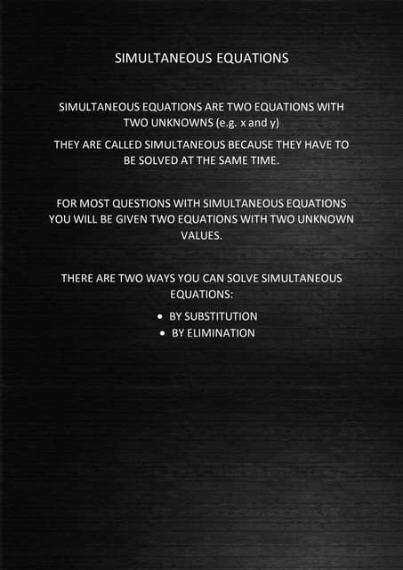 Simultaneous equations teaching.pdf