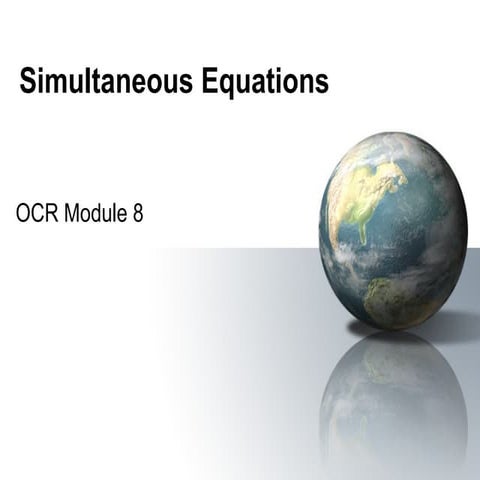 Solving Simultaneous Equations Using Substitution And Elimination Ppt
