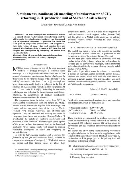Mathematical modeling of continuous stirred tank reactor systems (cstr) | PPTX | Chemistry | Science