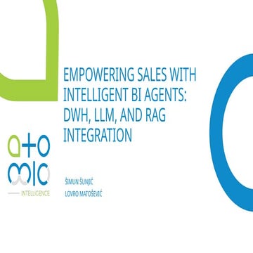 [DSC Europe 24] Simun Sunjic & Lovro Matosevic - Empowering Sales with Intelligent BI Agents ...