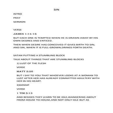 Sin 2 | DOCX | Christianity | Religion & Spirituality