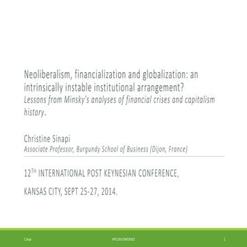 Neoliberalism, Financialization, and Globalization: An Intrinsically ...