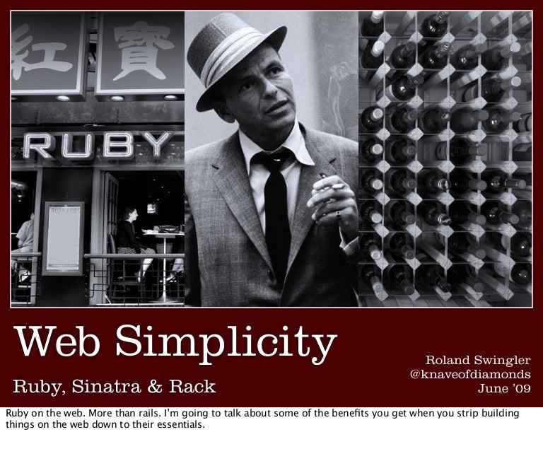 Web Simplicity Ruby Sinatra And Rack 