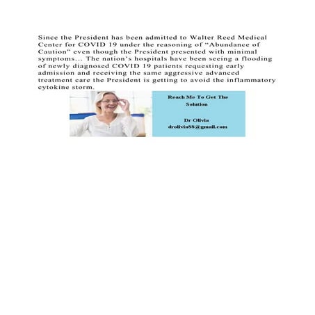 Since the President has been admitted to Walter Reed Medical Center .docx