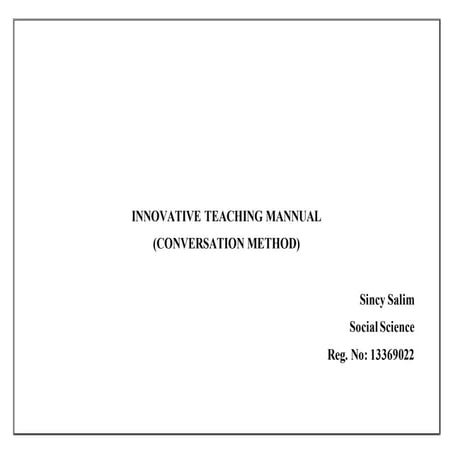 innovative teaching plan | DOCX