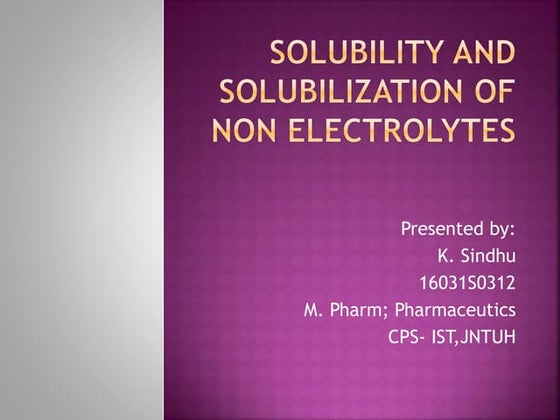 Solubilization | PPT
