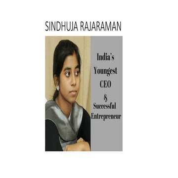 The youngest and successful entrepreneur :SINDHUJA RAJARAMAN | PDF
