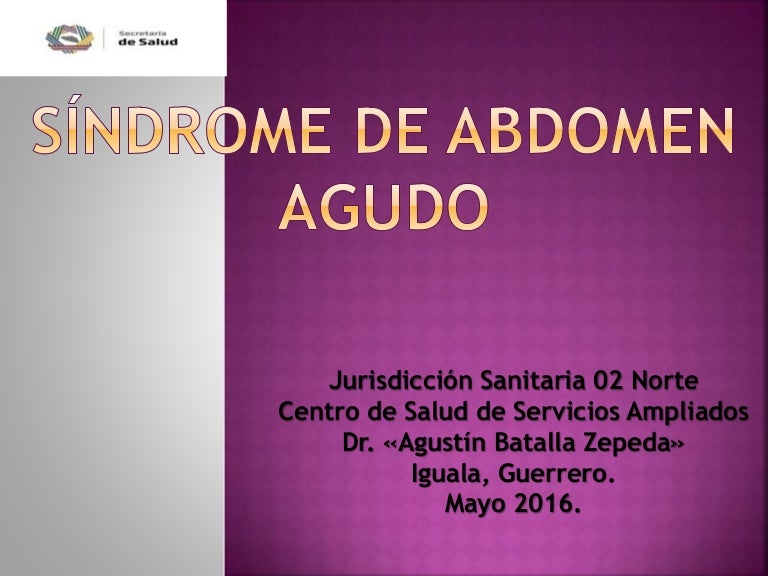 Sindrome de abdomen agudo