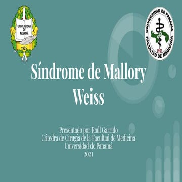 Síndrome de Mallory Weiss | PDF