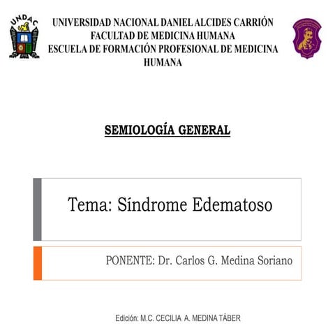 Sindrome edematoso | PPTX