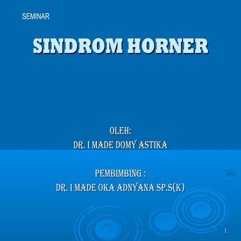 Sindrom horner | PPT