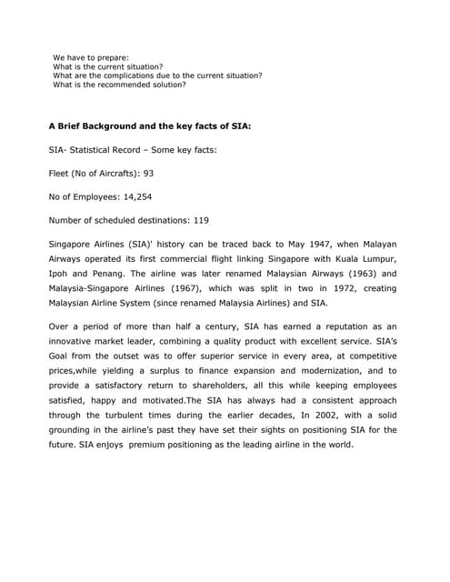 Singapore Airlines Company Analysis – Setiawan | PPT