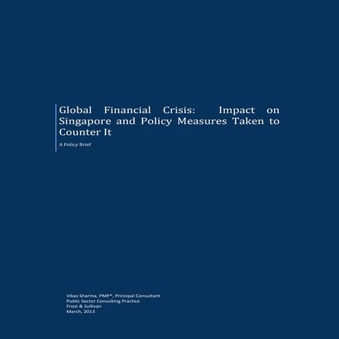 Global Financial Crisis and Singapore | PDF