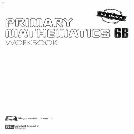 Singapore Math - 6B - Workbook | PDF