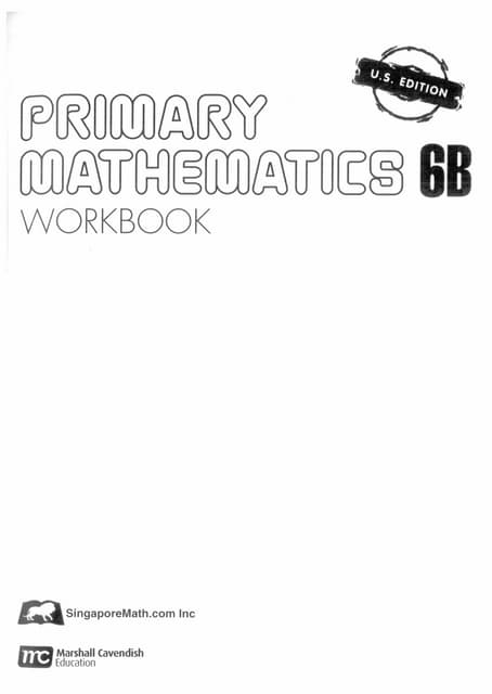 Singapore Math - 6B - Answer Key | PDF