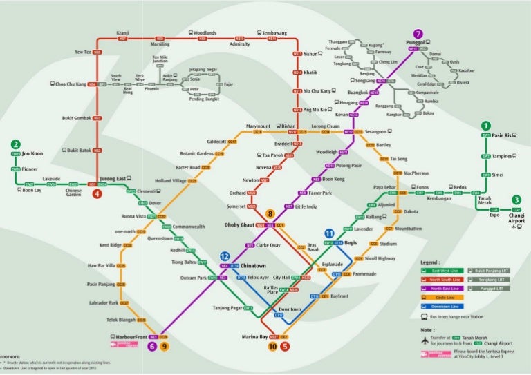 Singapore smrt map