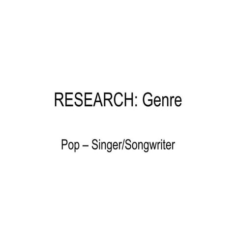 Singer/songwriter | PPT