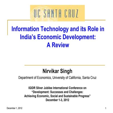 Information Technology and its Role in India's Economic Development.pptx