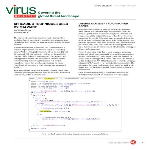 Spreading Technique used by Malware | PDF