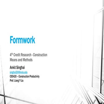 All you need to know about Construction Formwork | PDF