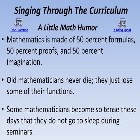 Using music to teach math concepts | PPT