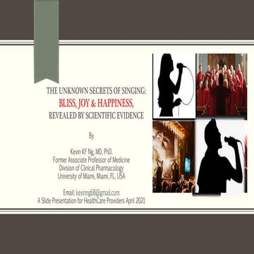 Unknown secrets of singing: bliss, joy and happiness | PPT