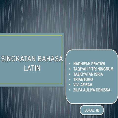 Penggunaan bahasa latin | PPTX