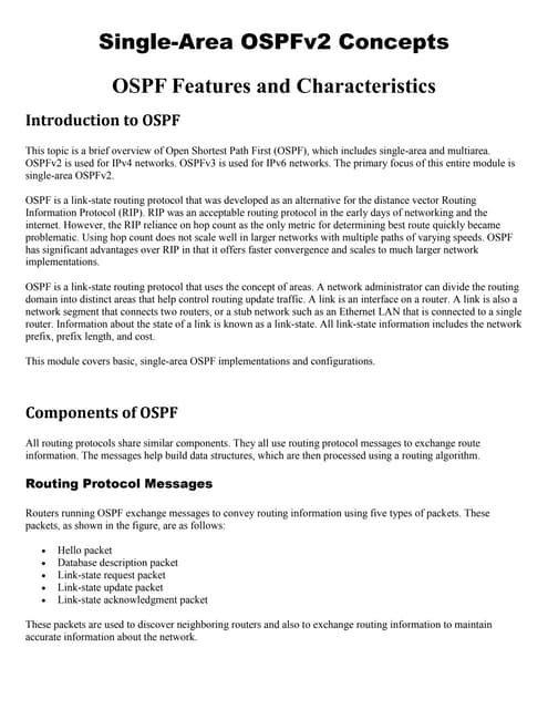 Ospf Open Shortest Path First Protocol Full Details Ppt
