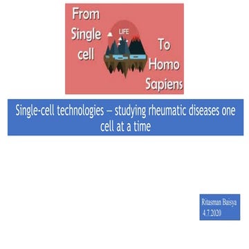 Single-cell technologies — studying rheumatic diseases one cell.pptx