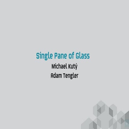 Single Pane of Glass | PDF