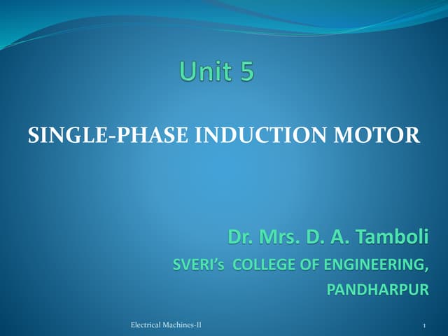 Single phase induction motor-Working principle types.ppt