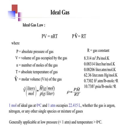 Mass balance: Single-phase System (ideal gas and real gases) | PDF